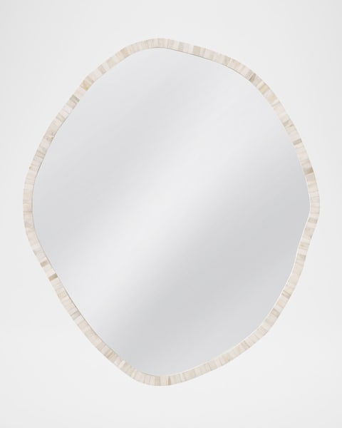 Haute House Peacock Floor Mirror, Cream | Neiman Marcus