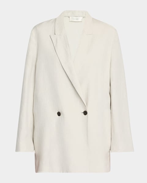 THE ROW Harvy Open-Front Linen Jacket | Neiman Marcus