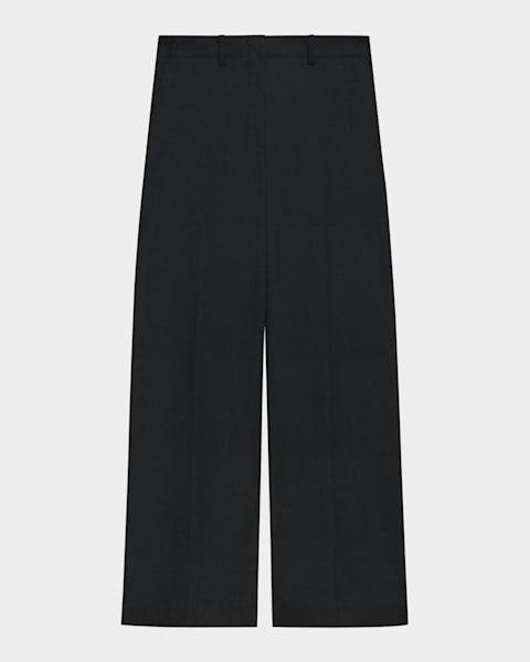 Theory Traceable Wool Slim Straight-Leg Trousers | Neiman Marcus