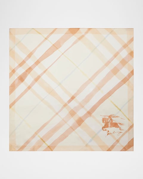 Burberry Check Silk Skinny Scarf | Neiman Marcus