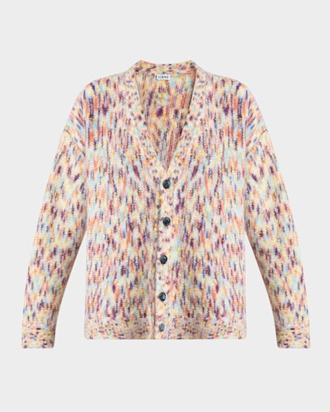 Loewe Collared Crop Knit Cardigan | Neiman Marcus