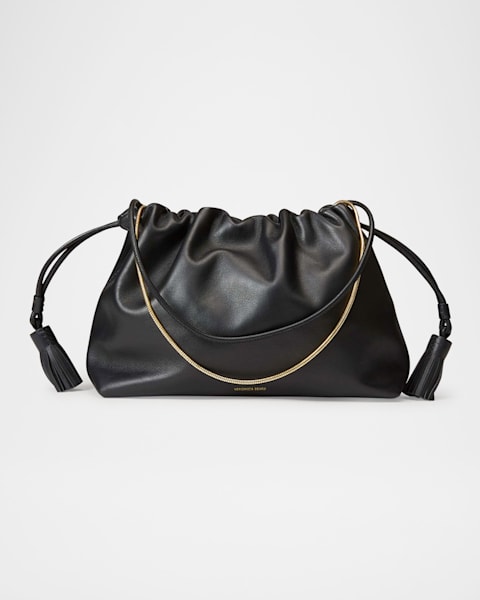 Veronica Beard Goody Drawstring Canvas Crossbody Bag | Neiman Marcus