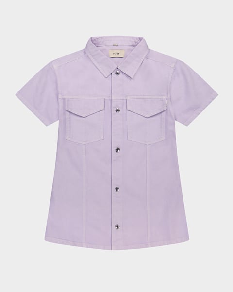 Rachel Riley Girl's Blossom-Print Smocked Button-Front Dress W ...