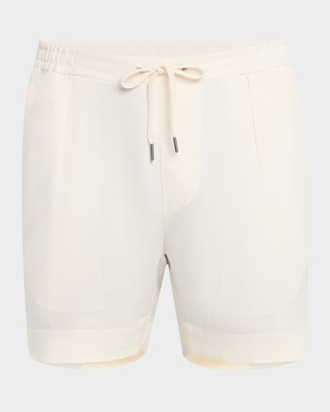Ralph Lauren Purple Label Men's Eaton Cotton-Stretch Shorts | Neiman Marcus