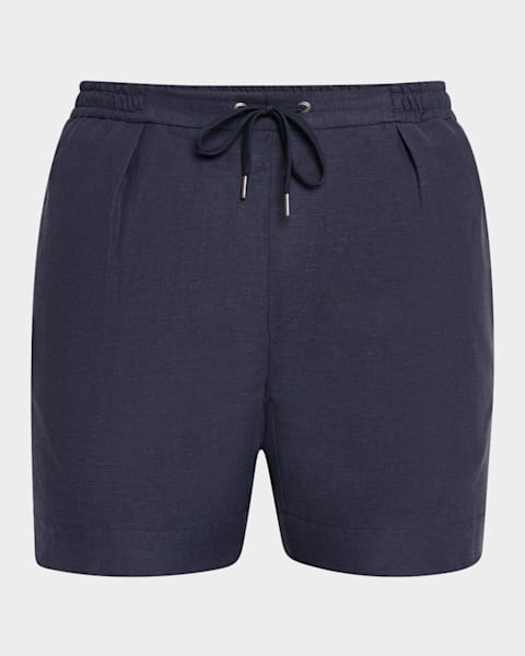 Ralph Lauren Purple Label Men's Eaton Cotton-Stretch Shorts | Neiman Marcus