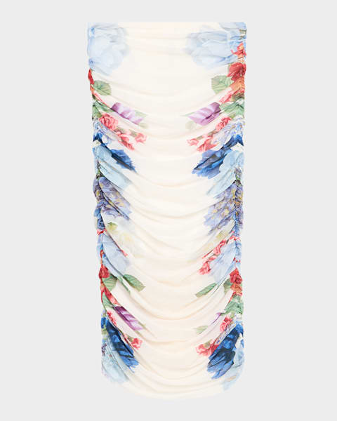 ALICE + OLIVIA Kennah Ruched Skirt | Neiman Marcus