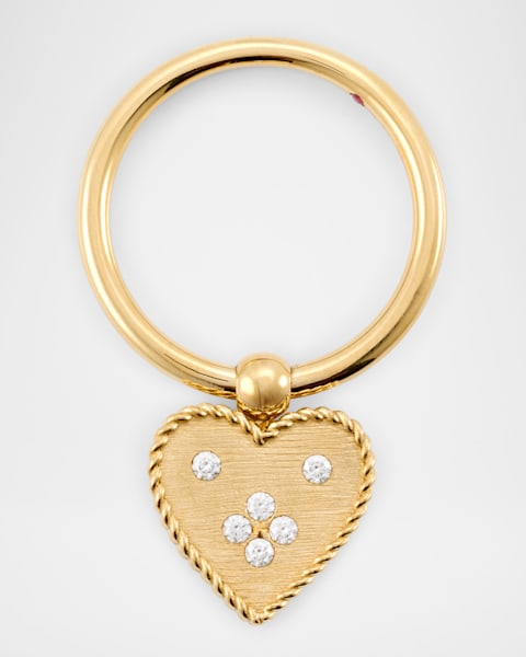LANA 14k Gold Flawless Diamond Heart Charm Ring | Neiman Marcus