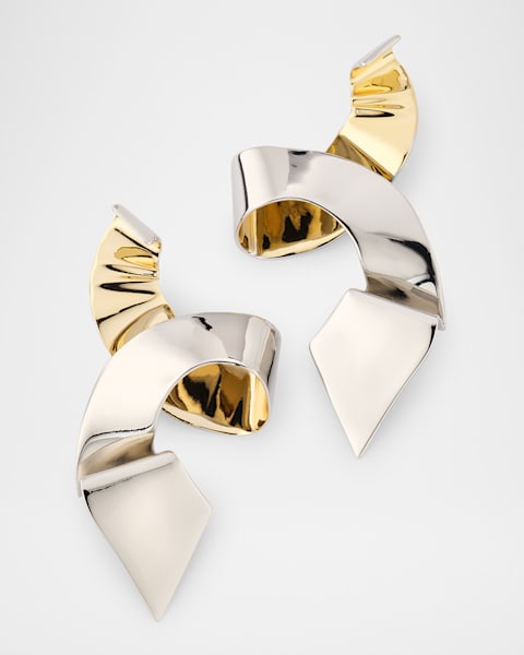 DEMARSON Mini Astra Two-Tone Hoop Earrings | Neiman Marcus