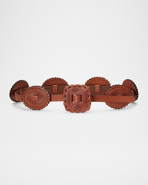 Ralph Lauren Collection RL Western Pebbled Leather Belt | Neiman Marcus