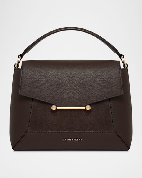 STRATHBERRY Midi Metal Leather Tote Bag | Neiman Marcus