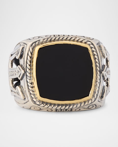versace ring for men black