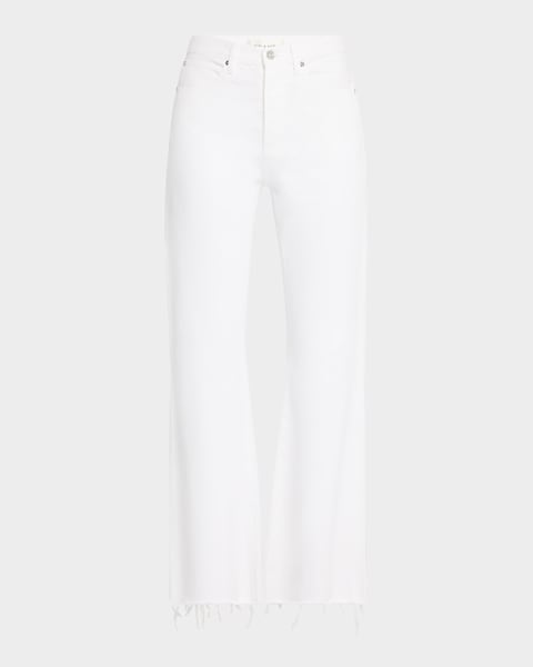 FRAME Braided Wide Crop Jeans | Neiman Marcus