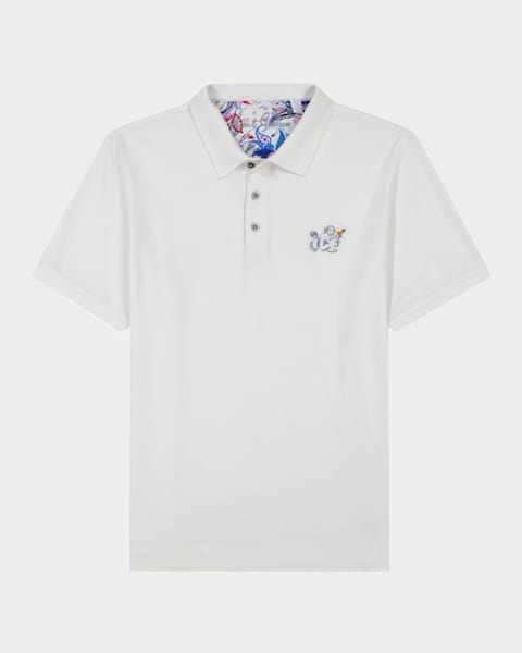 Robert Graham Men's Elias Jacquard Knit Polo Shirt | Neiman Marcus