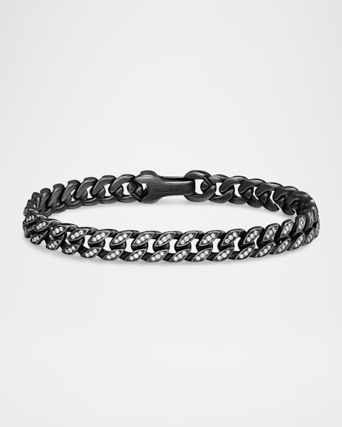David Yurman Men's Chevron Tag Enhancer in Titanium, 34mm | Neiman Marcus