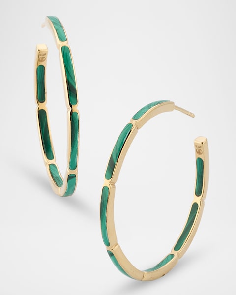 Jan Leslie Inside Out Gemstone Hoop Earrings | Neiman Marcus