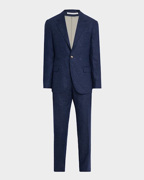 Kiton Men's Wool-Cashmere Solid Suit | Neiman Marcus