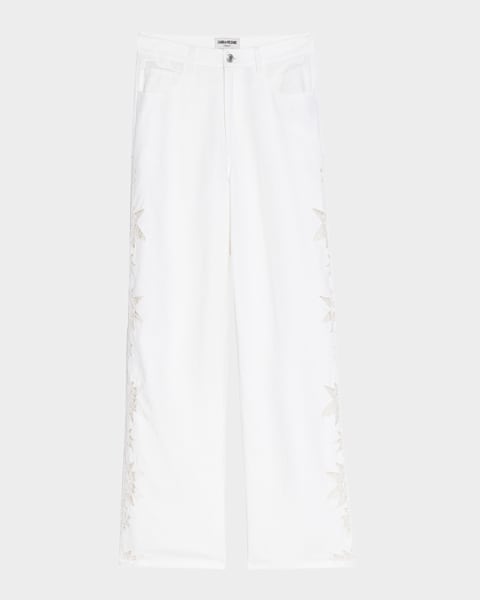 TWP Puddle Cotton Linen Wide-Leg Pants | Neiman Marcus