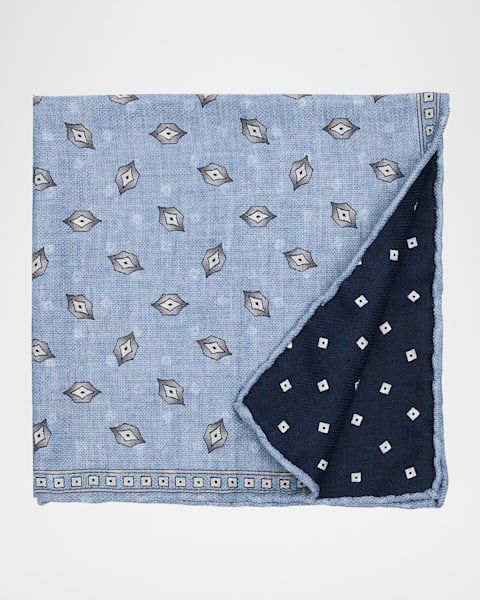 Brunello Cucinelli Men's Denim Pocket Square | Neiman Marcus
