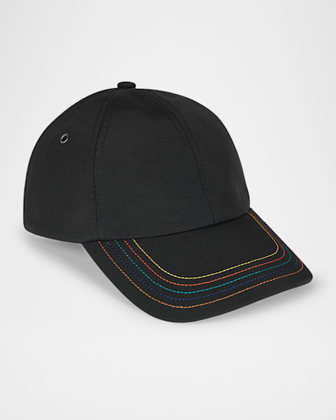 Paul Smith Men's Wool Baseball Cap with Signature Trim | Neiman Marcus