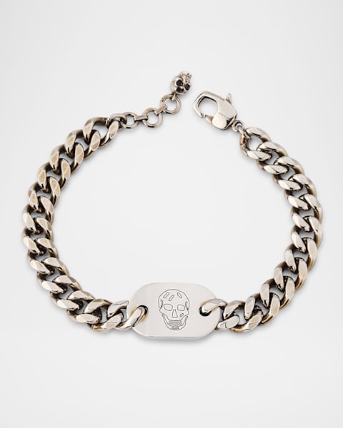 Gurhan Men's Hammered 24K Yellow Gold Cuban Chain Bracelet | Neiman Marcus