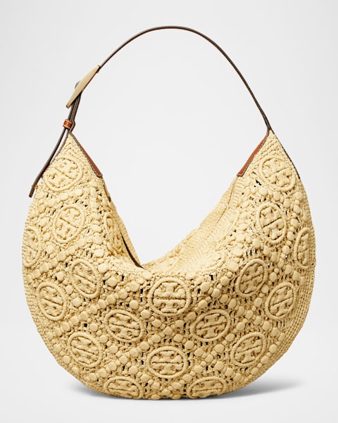 Tory Burch Robinson T Monogram Convertible Shoulder Bag | Neiman Marcus