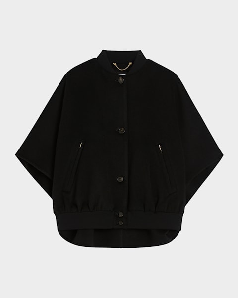 Max Mara Fase Cashmere Toggle Cape | Neiman Marcus