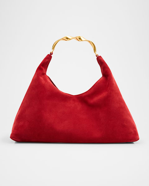 STAUD Perry Suede Hobo Bag | Neiman Marcus