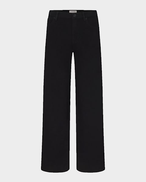 FRAME Le Palazzo Wide-Leg Exposed Button Jeans | Neiman Marcus