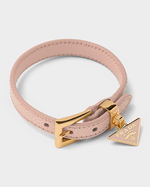Versace Greca and Leather Buckle Bracelet | Neiman Marcus