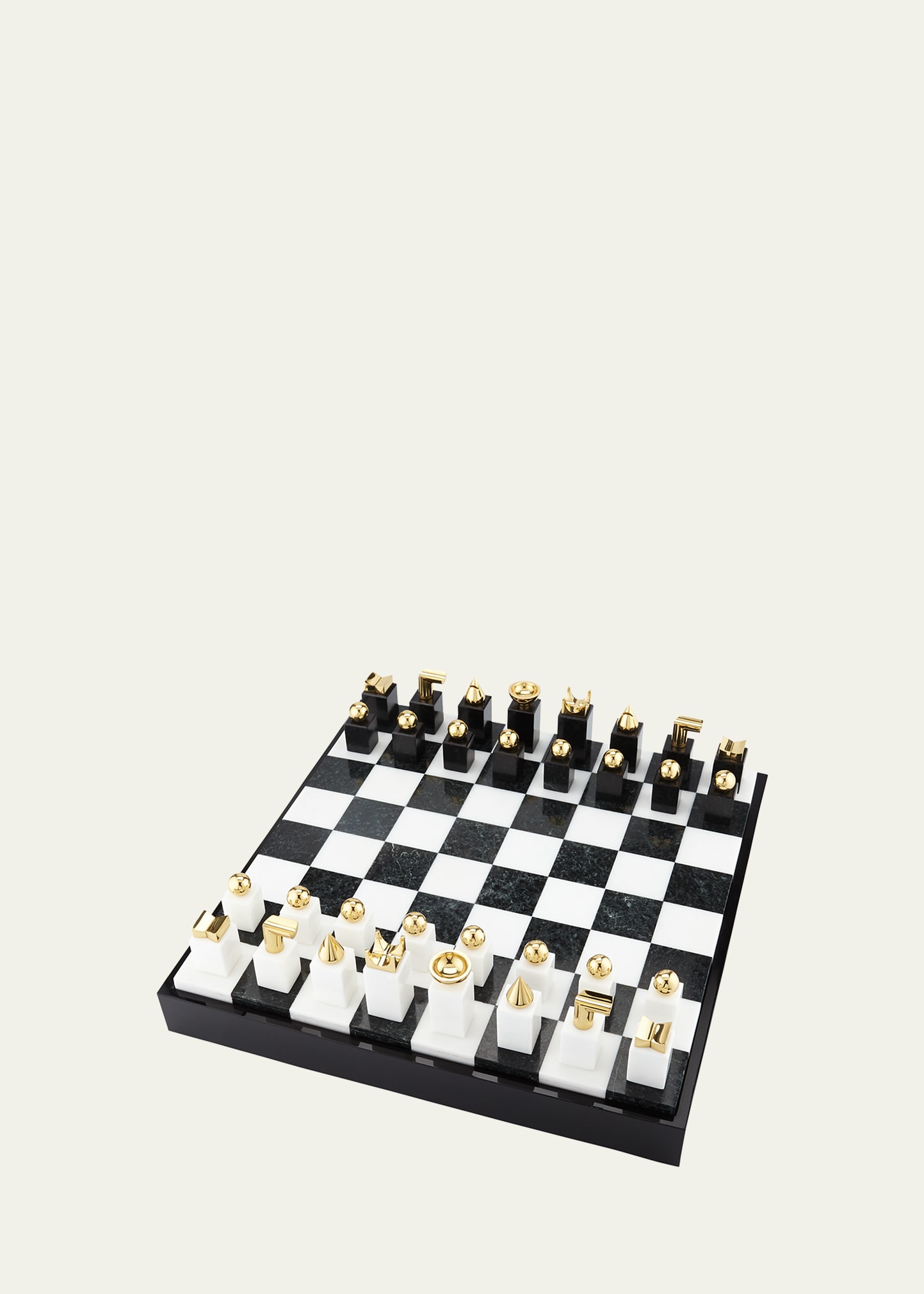 Bey-Berk Wood Matte Inlay Chess/Checkers Set | Neiman Marcus