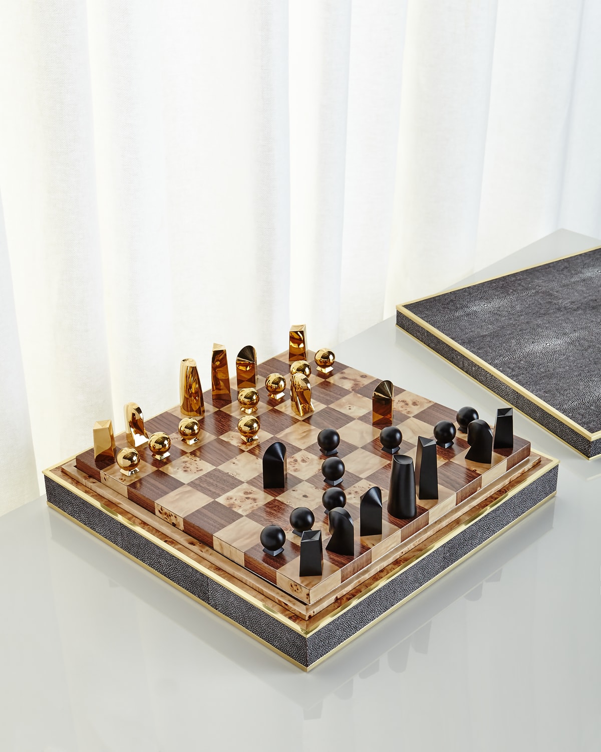 AERIN Faux Shagreen Bridge Set | Neiman Marcus