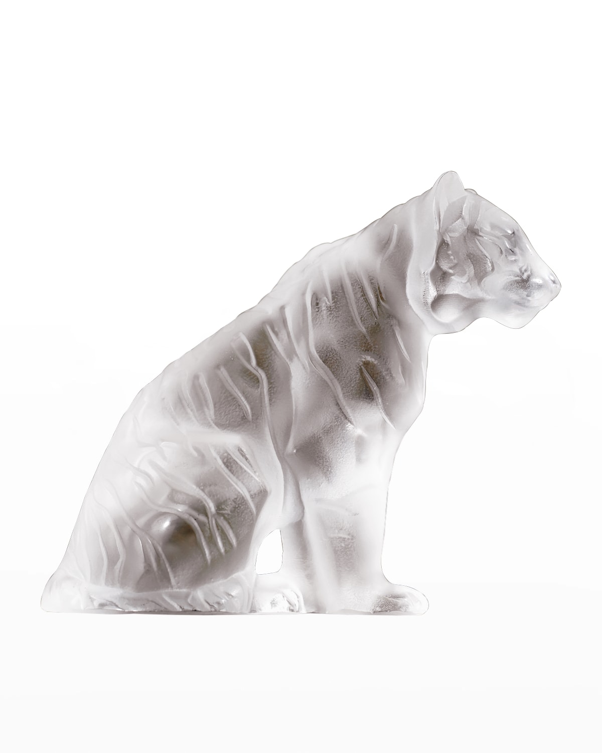 Lalique Small Sitting Tiger - Gold Luster | Neiman Marcus