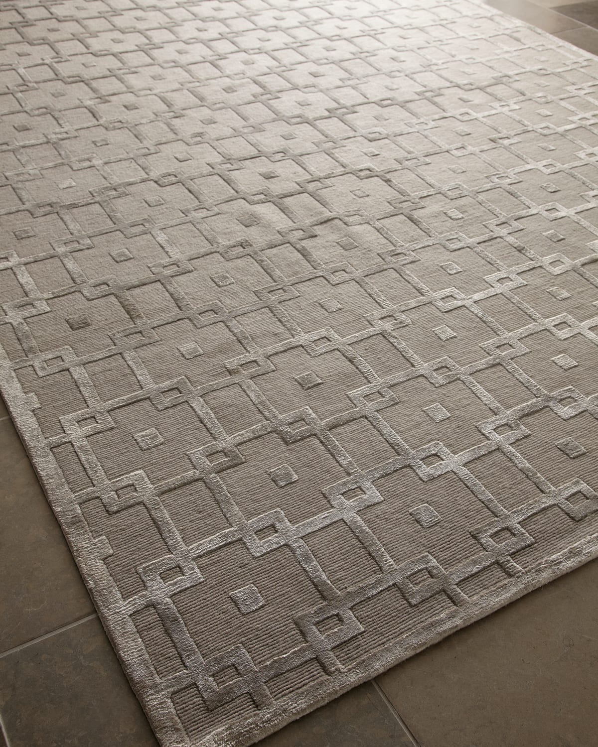 Exquisite Rugs Silver Blocks Rug, 10' x 14' | Neiman Marcus