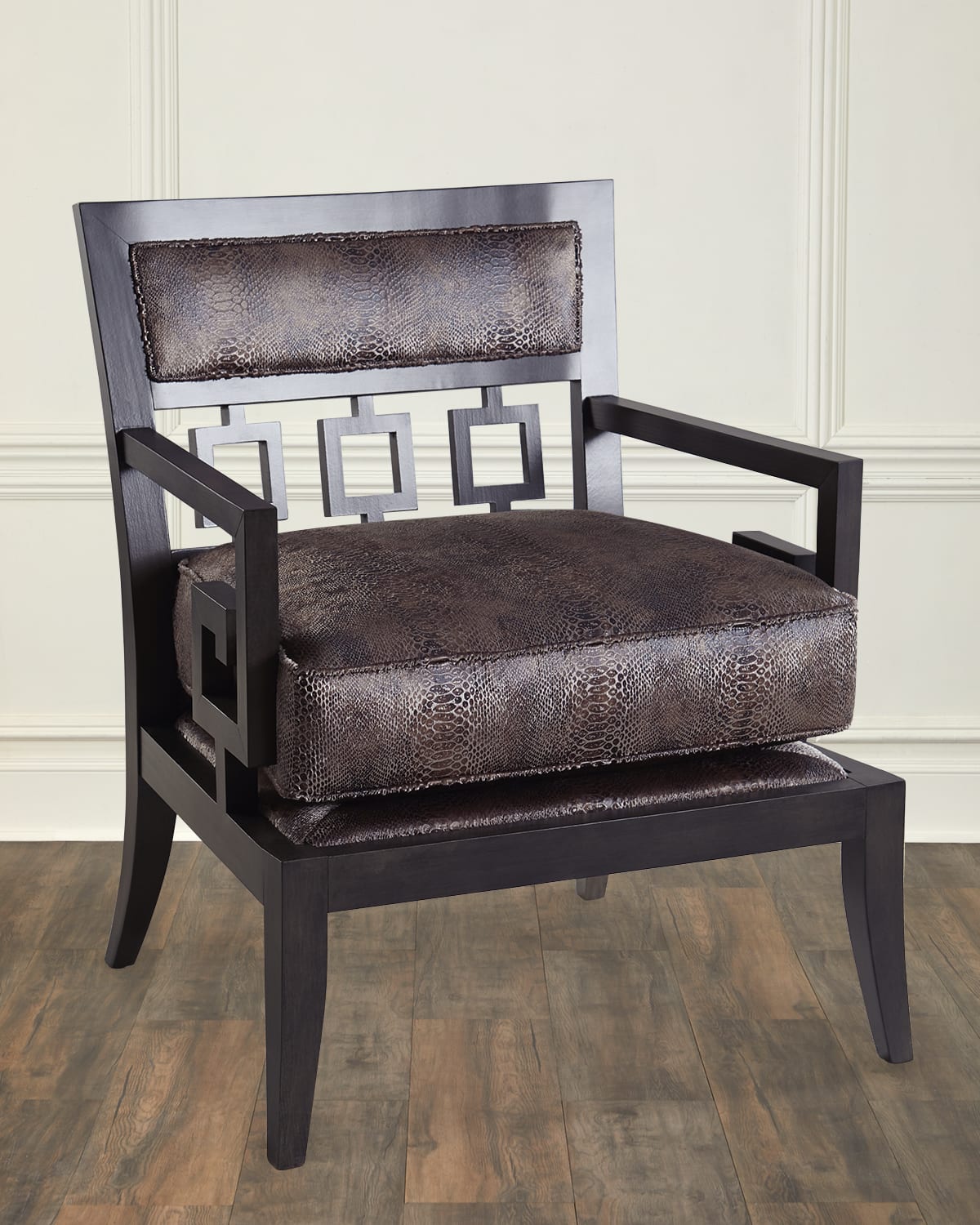 Massoud Ember Linen Accent Chair | Neiman Marcus