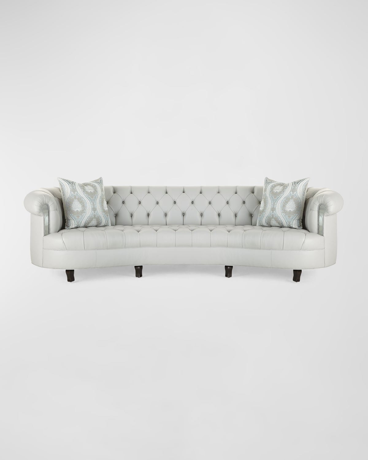 Haute House Rebecca Mirrored Tufted Sofa 122" | Neiman Marcus