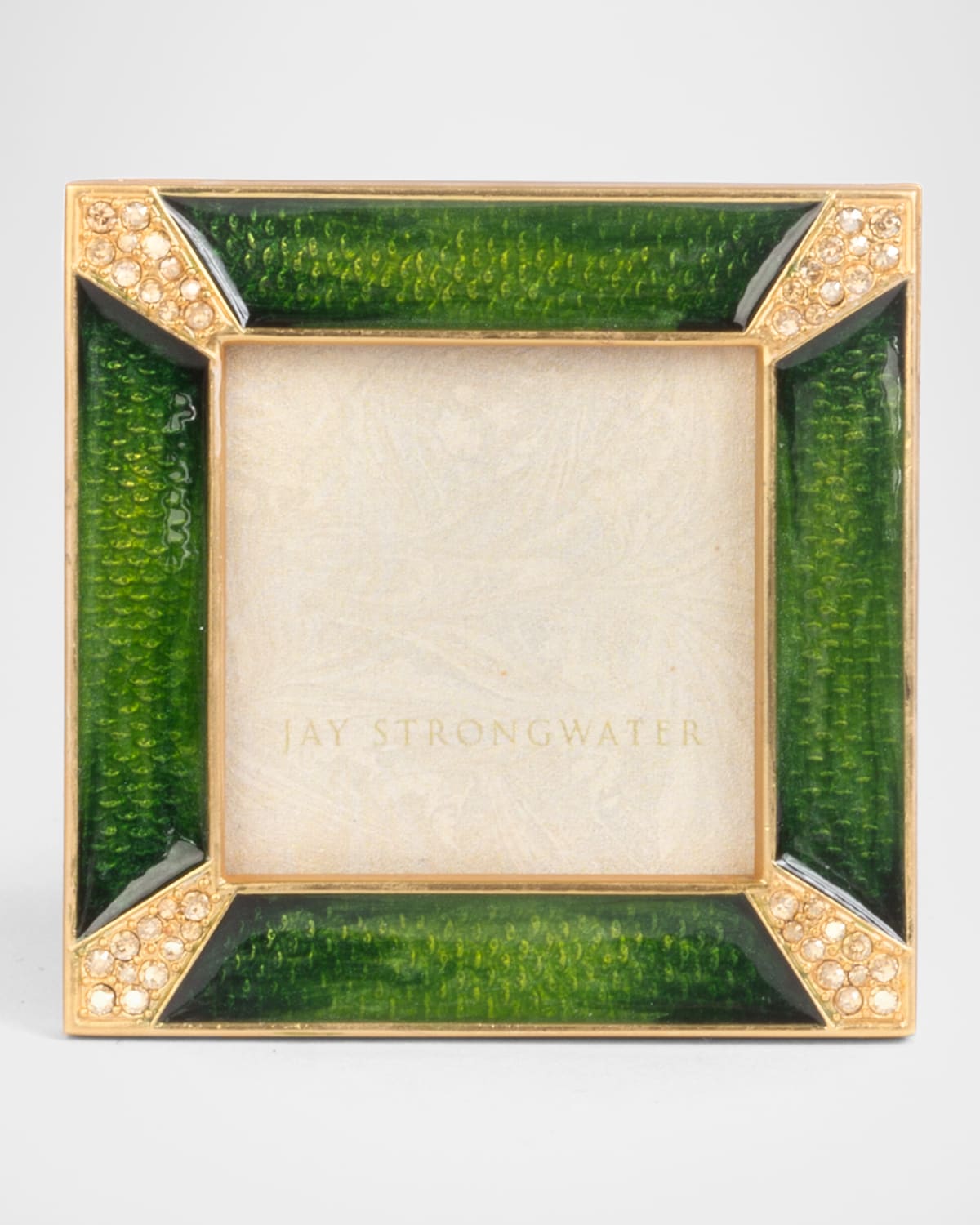 Jay Strongwater Leland Indigo Pave Corner 2" Square Picture Frame ...