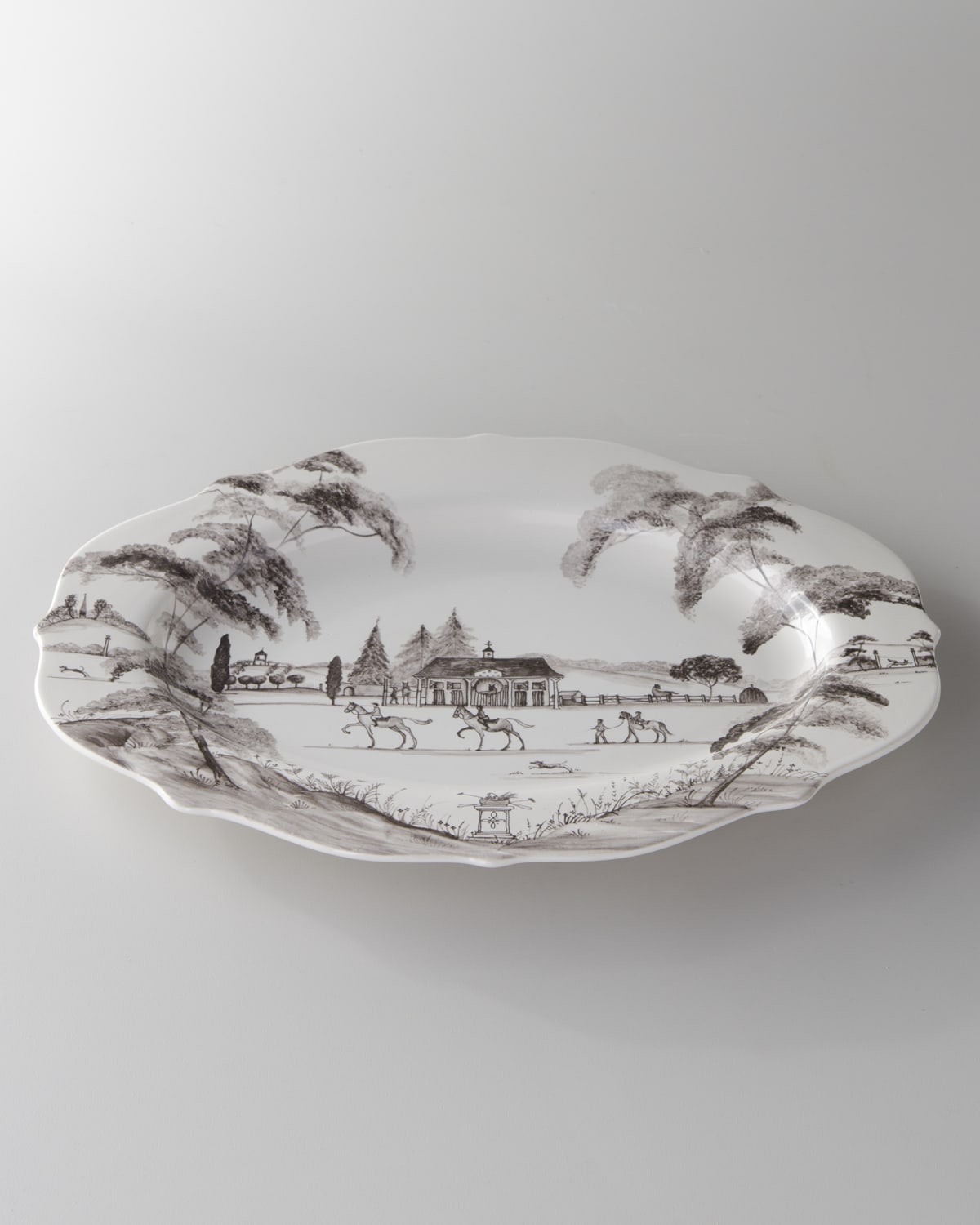 Juliska Country Estate Petal Pink 15" Oval Platter | Neiman Marcus