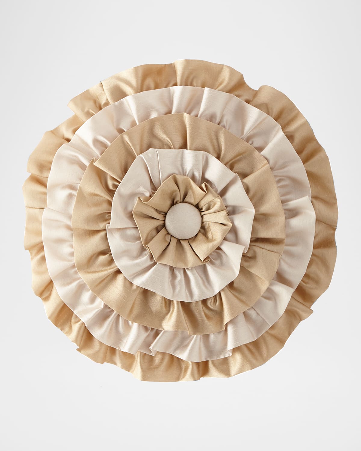 Sherry Kline Home Fresco Round Ruffle Pillow | Neiman Marcus