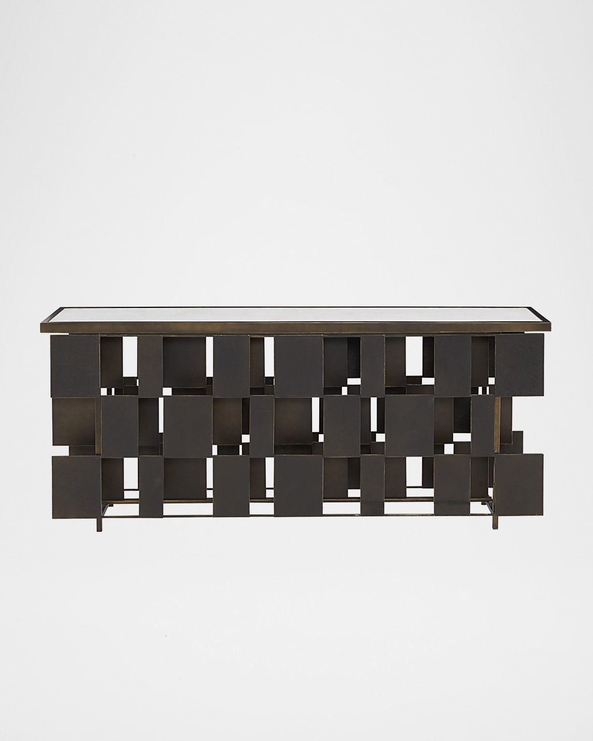 Global Views Hammered Demi Console Table | Neiman Marcus