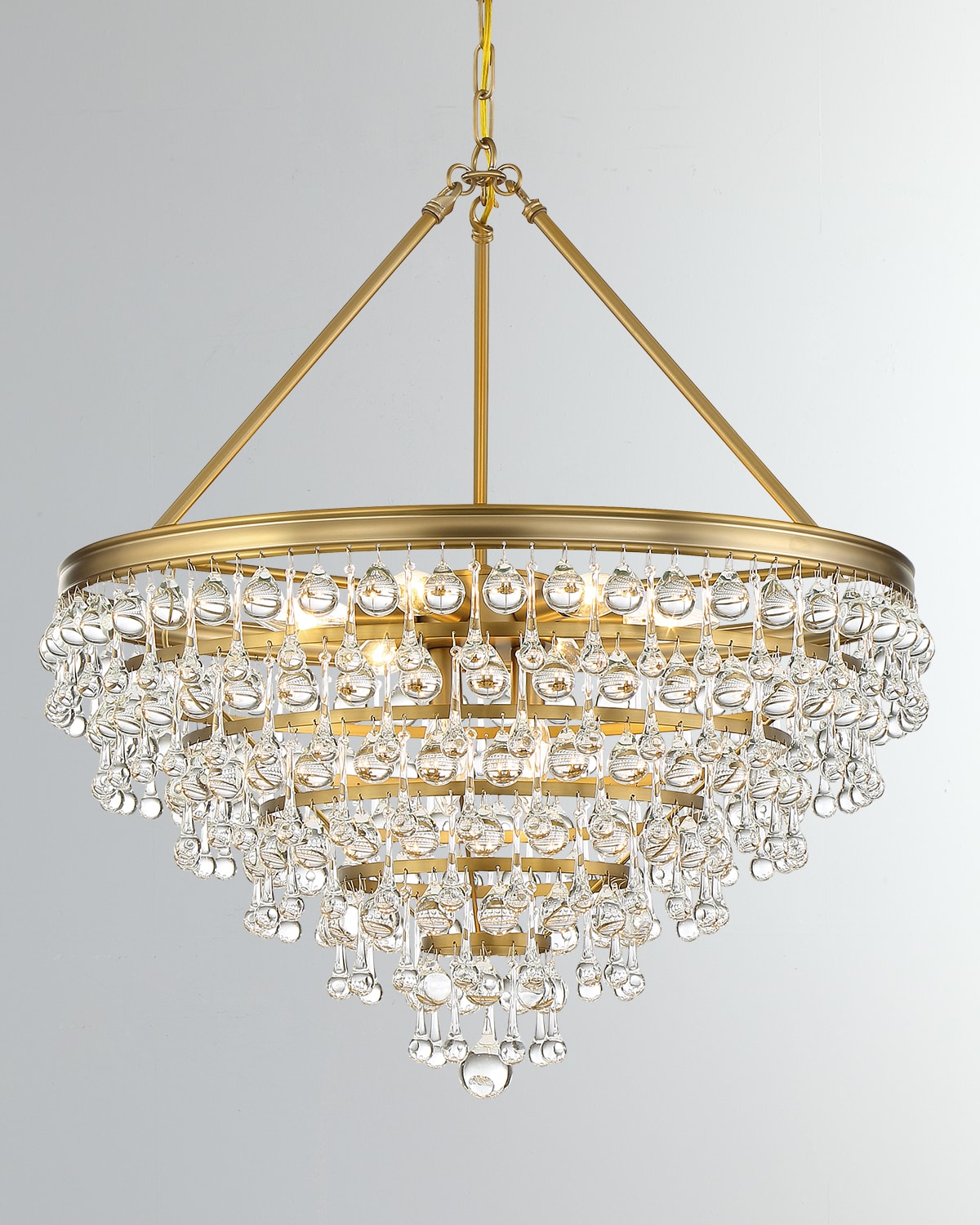 Crystorama Calypso 8-Light Crystal Teardrop Chandelier | Neiman Marcus
