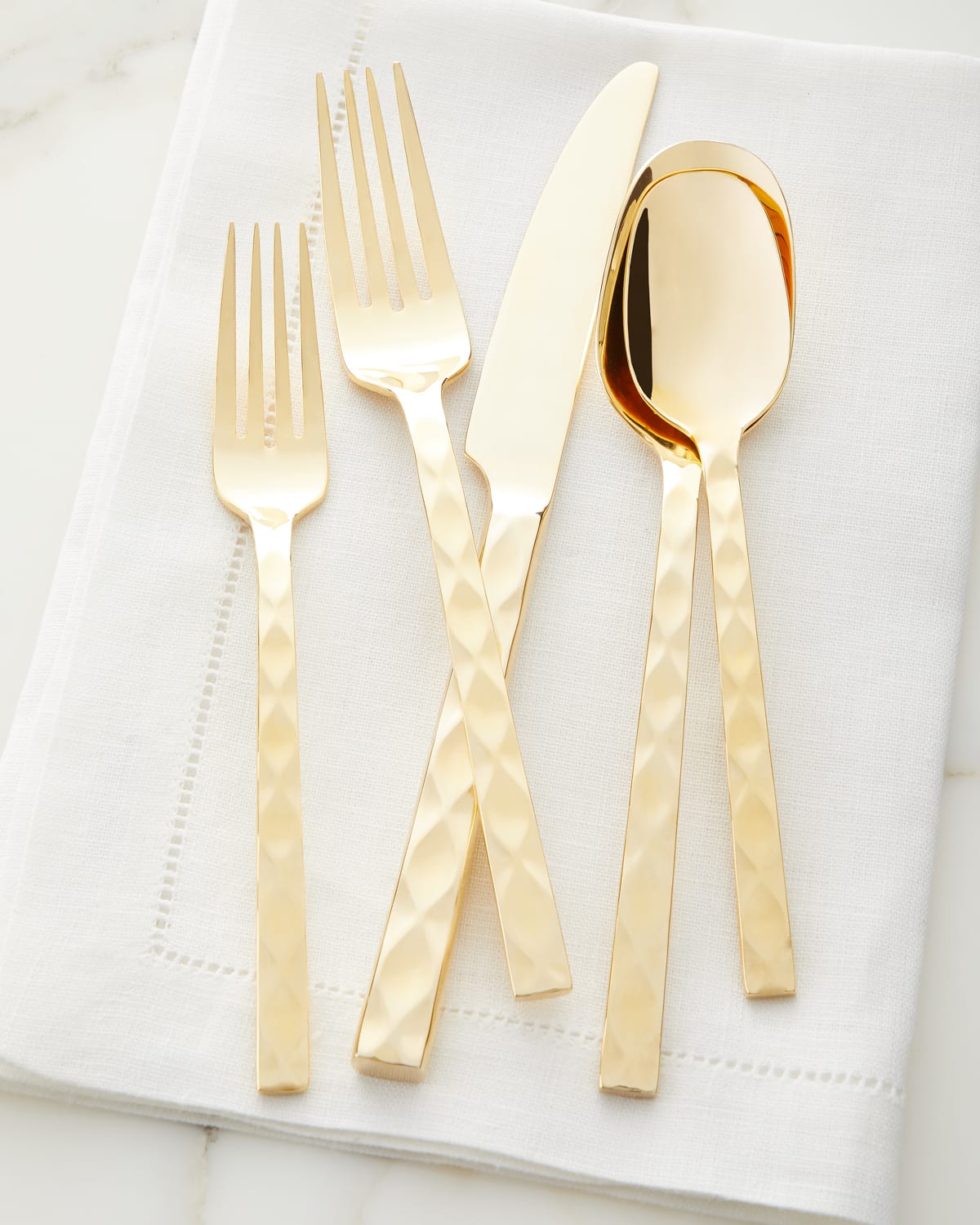 Towle Silversmiths 20-Piece Contessina Gold Flatware Set | Neiman Marcus