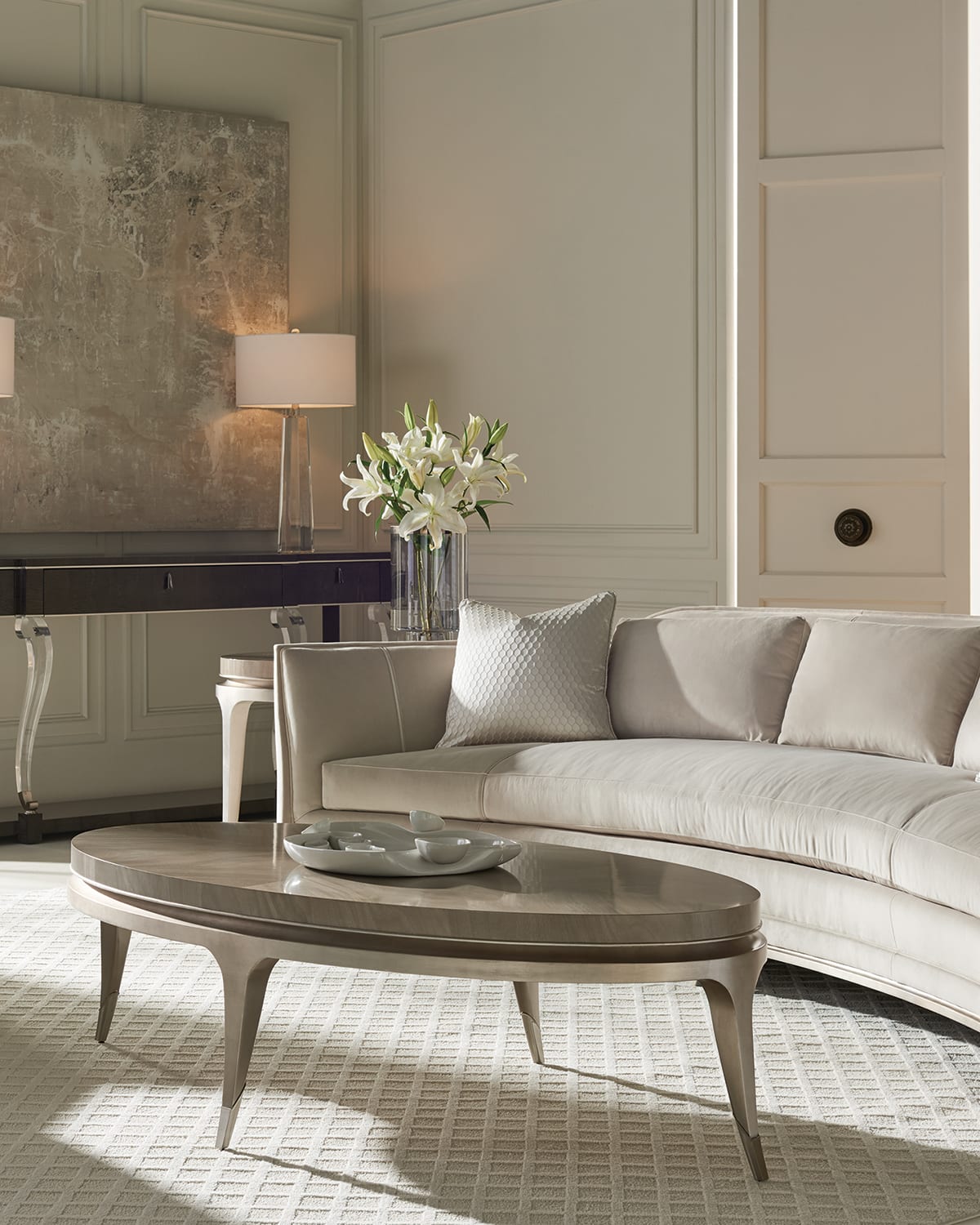 Century Furniture Monroe Faux-Shagreen Coffee Table | Neiman Marcus