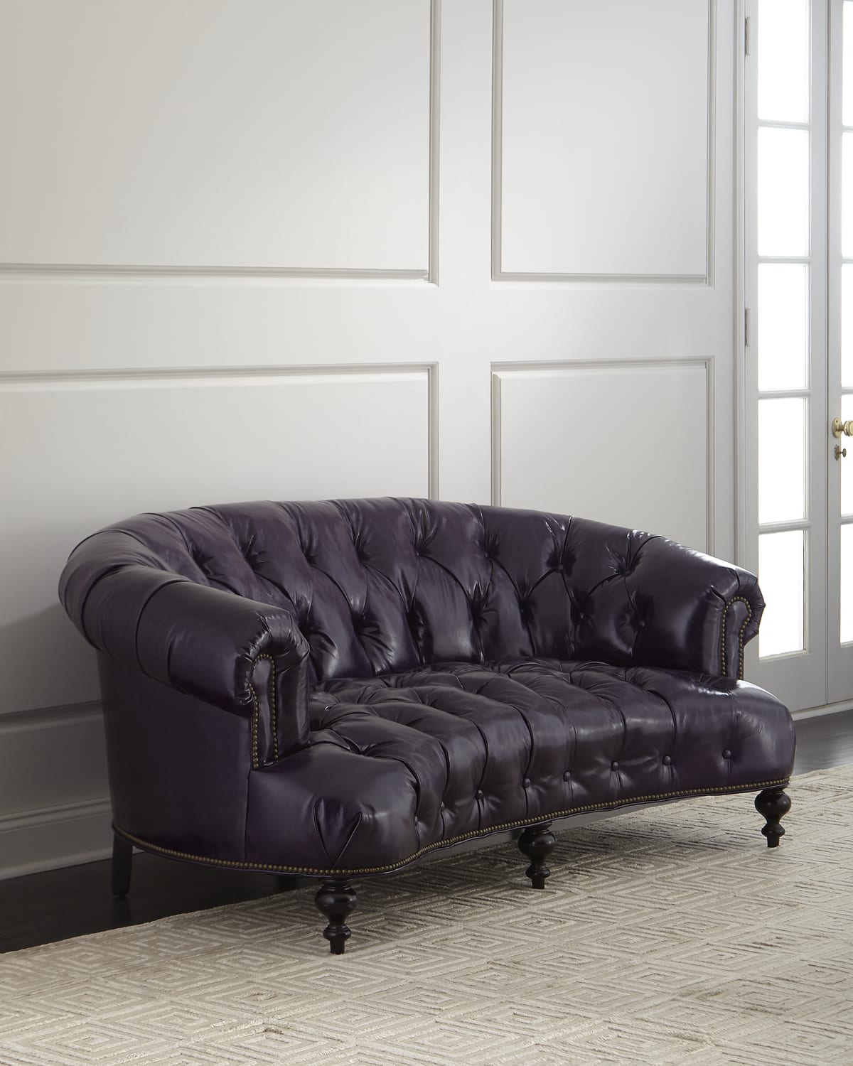 Old Hickory Tannery Hourglass Leather Wing Chair | Neiman Marcus