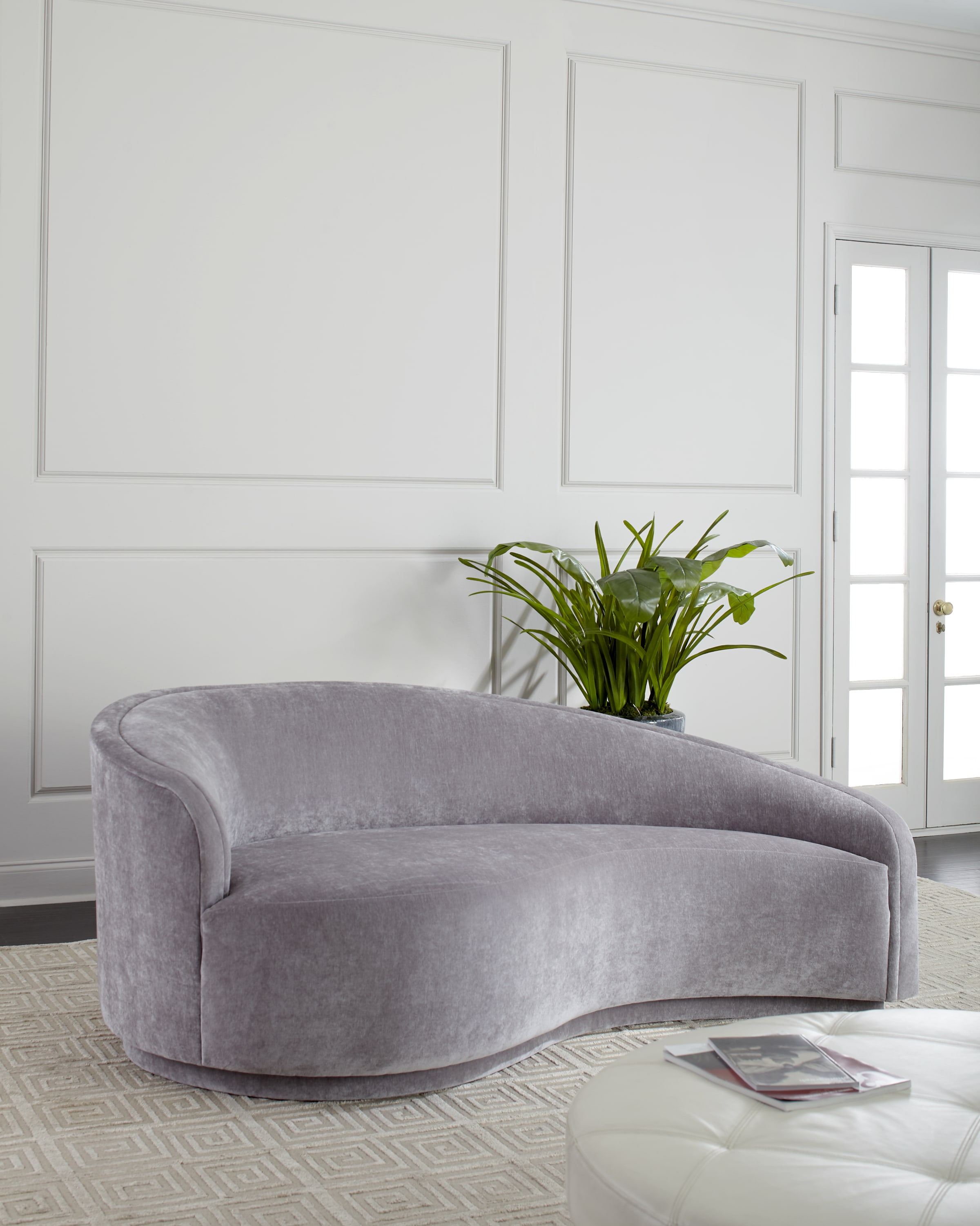 Interlude Home Dana Right Curved Chaise | Neiman Marcus