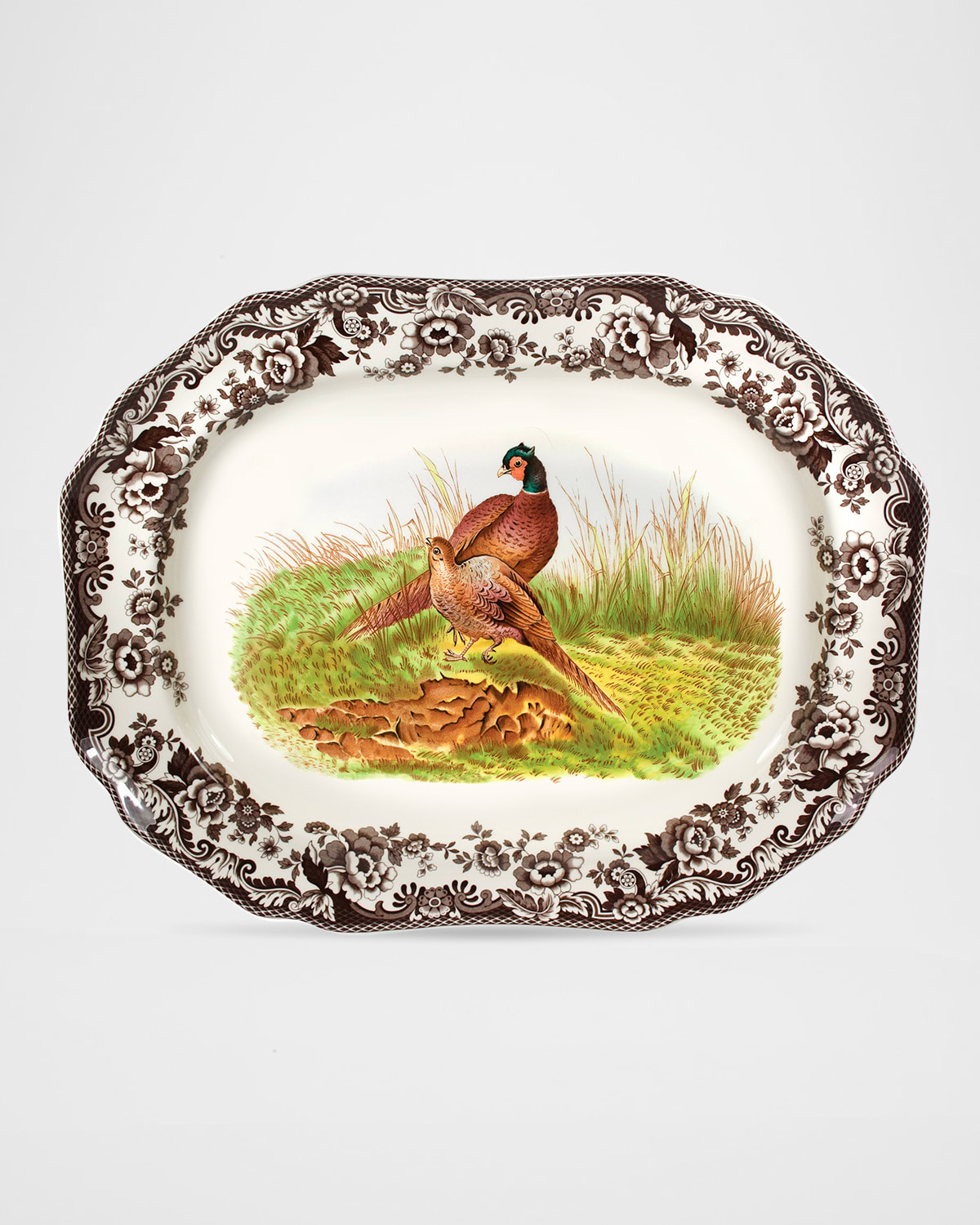 Spode Woodland Turkey Bread Tray | Neiman Marcus