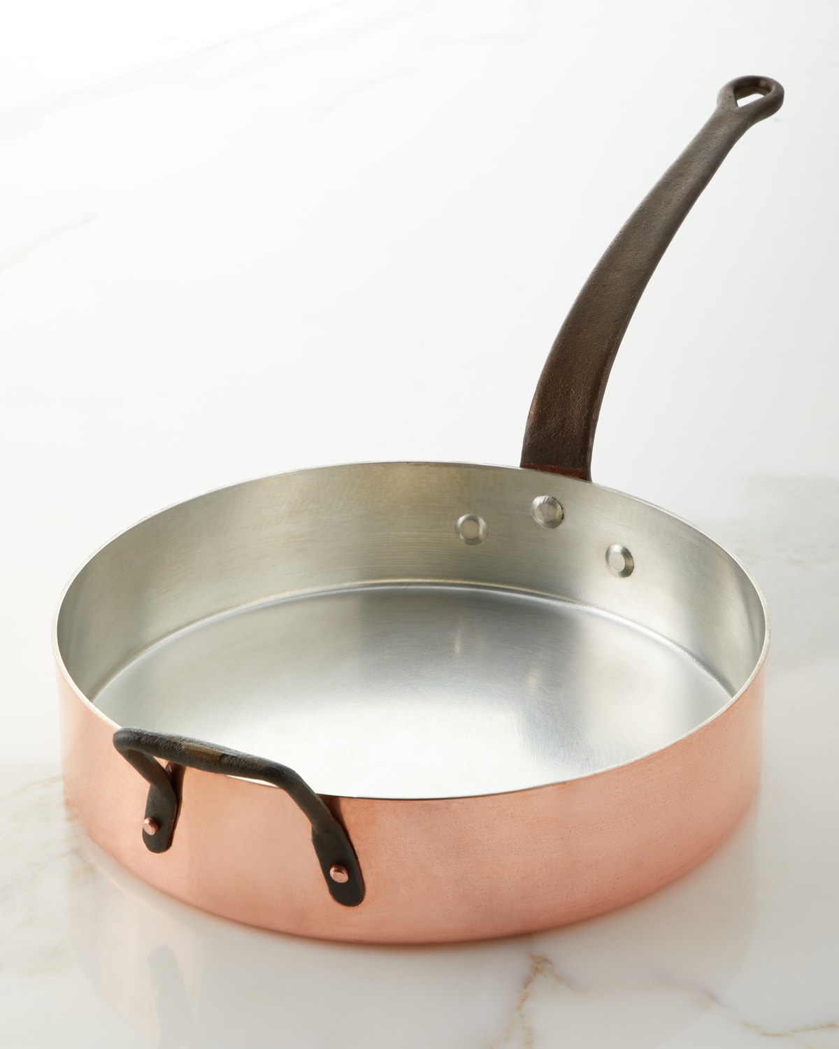 Duparquet Copper Cookware Solid Copper Silver-Lined Pans, Set of 5 ...
