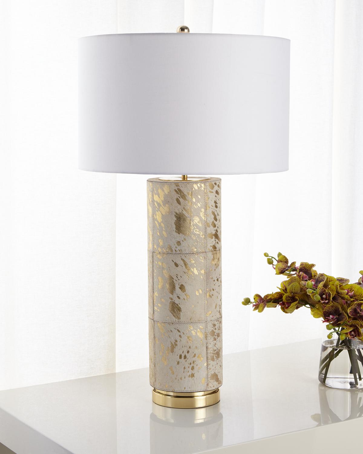 John-Richard Collection Rainstorm Blue Glass Table Lamp | Neiman Marcus