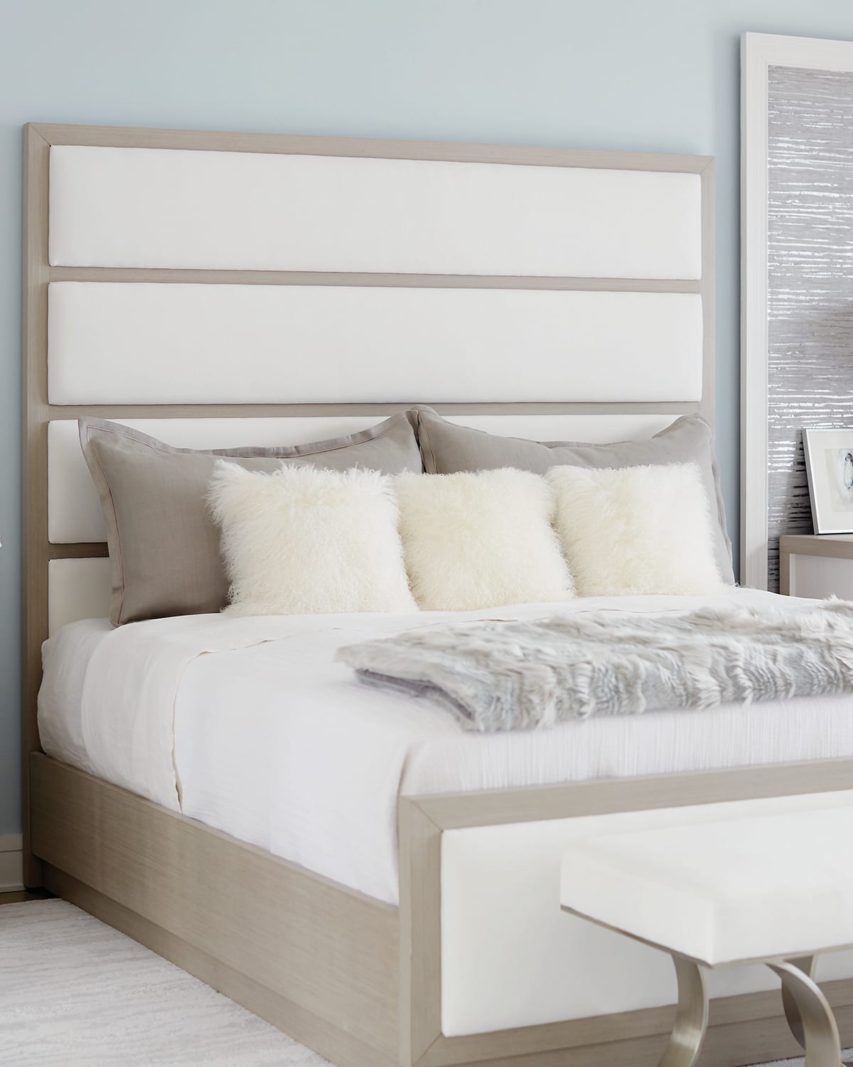 Bernhardt Axiom Tall Upholstered Panel King Bed | Neiman Marcus