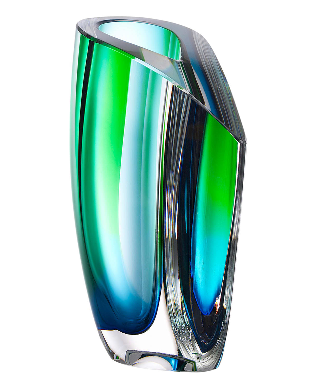 Kosta Boda Small Fidji Vase, Blue/Green/Nameth | Neiman Marcus