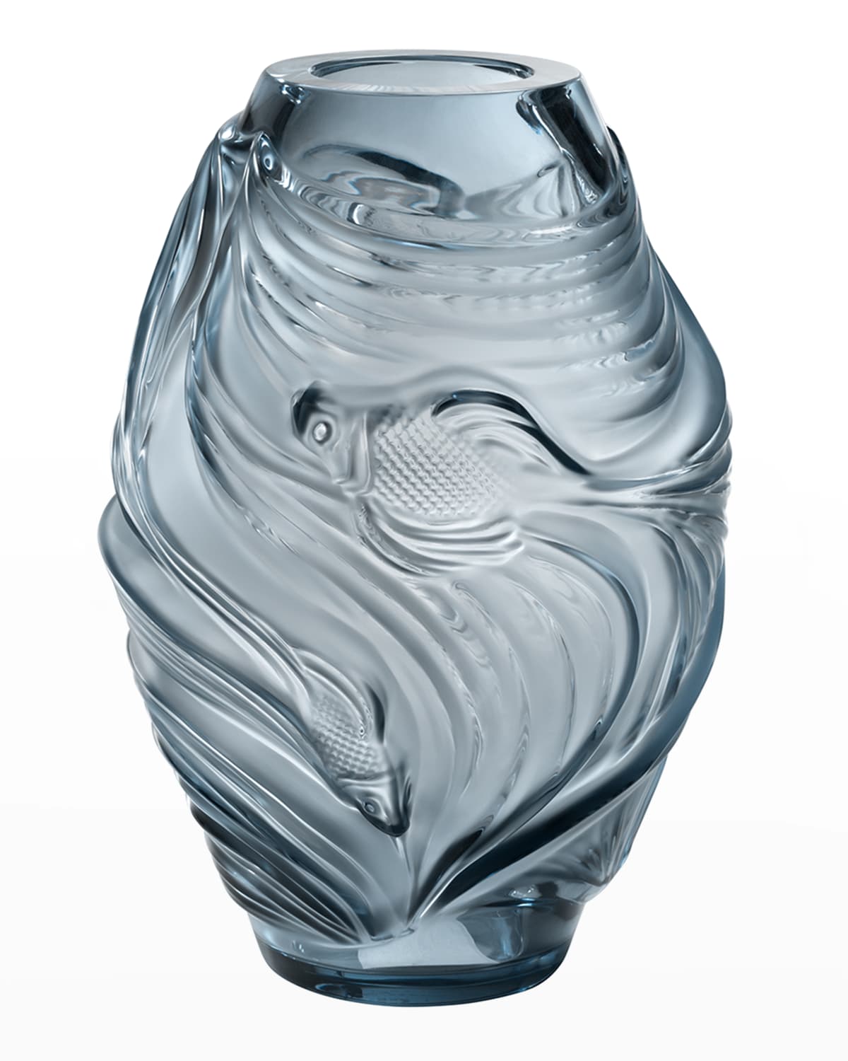 Lalique Fighting Fish Sculpture, Persepolis Blue | Neiman Marcus